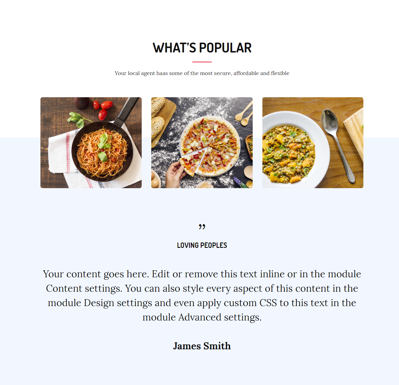 food testimonials - Divi Monk